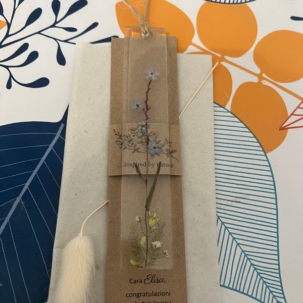 Personalized Resin Bookmark. Forget-me-not Flowers. Graduation Gifts ...