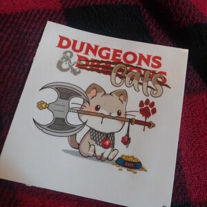 Dungeons and Cats Dnd Sticker Dnd Gift GM Dungeons & - Etsy