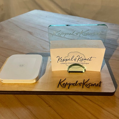 Business Card Square Card Reader Holder Square Dock Holder SVG Laser ...