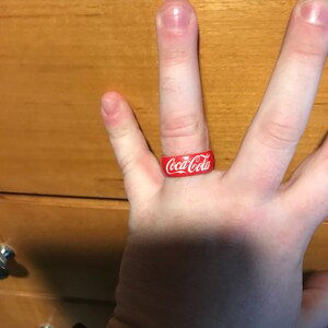 Coke or Pepsi Wood Finger Rings - Etsy