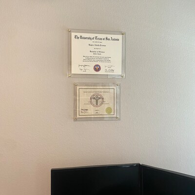 Acrylic Clear Floating Frame, Art, Photo, Modern, Diploma, Degree ...