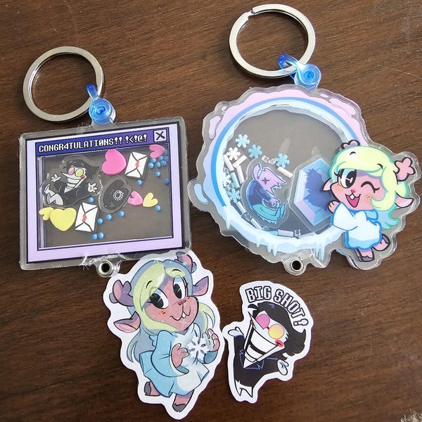 Spamton Deltarune Shaker Charm Keychain - Acrylic Openable Charm - 2 ...