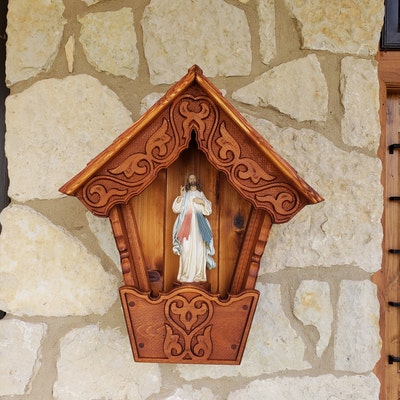 Small Alpine Wayside Shrine, Garden Crucifix Shrine - Etsy