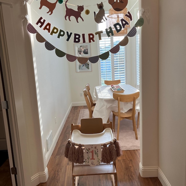 Happy Birthday Banner, Felt Birthday Banner, Reusable Birthday Banner ...