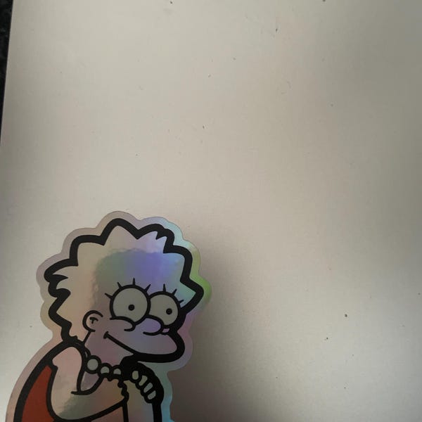 The Simpsons Rainbow Foil Cool Lisa Sticker - Etsy