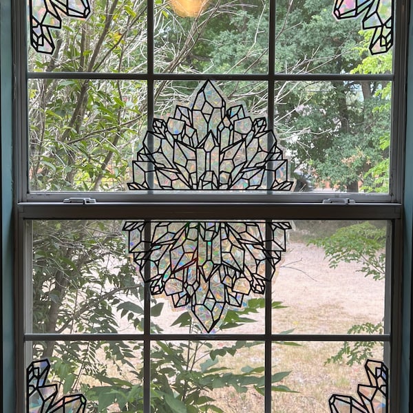 XL Crystal Arch Glass Window Static Cling // Produces Rainbows ...