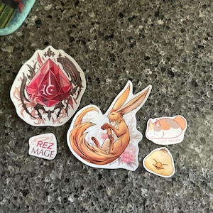 FFXIV Starbird and Elpis Flower Waterproof Vinyl Sticker Set Final ...