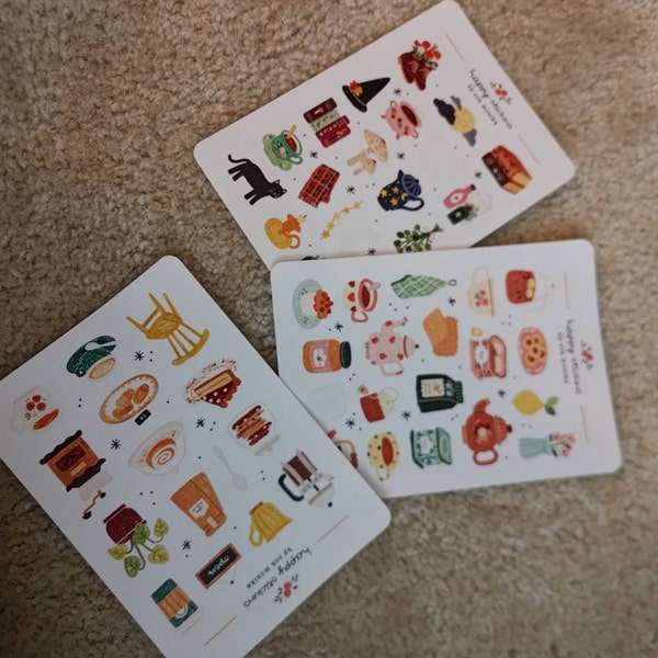 3 Matte Sticker Sheets, Sticker Pack, Sticker Bundle, Cute Stickers ...