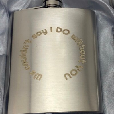 Photo/logo Engraved Custom Whisky Flask 7oz Stainless Steel - Etsy