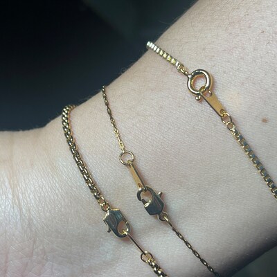 10 Pcs 16K Gold Necklace Chain, Gold Bulk Cable Chain, Chain Necklace ...