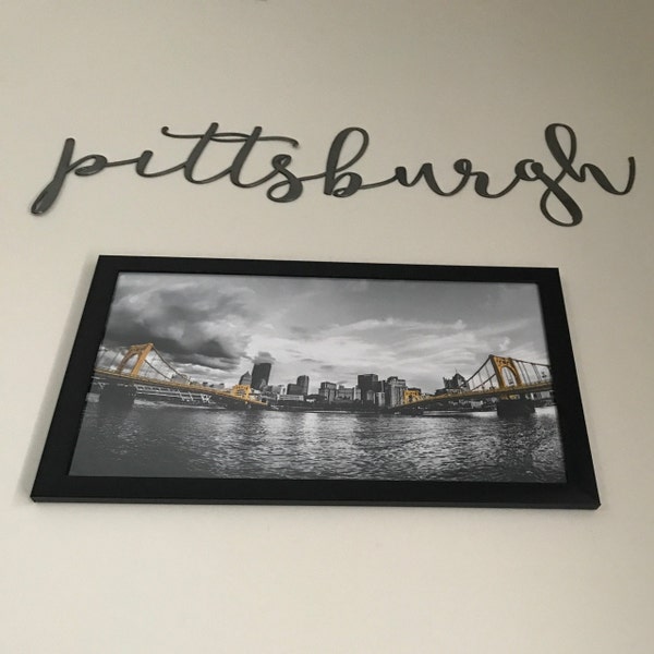Pittsburgh Script Wall Decor - Etsy