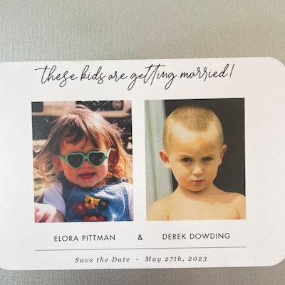 Funny Save the Date Template With Photo From Childhood, Printable ...