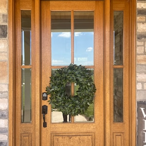 Year Round Greenery Wreath for Front Door With Seeded Eucalyptus ...