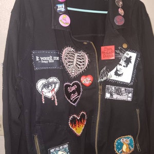 Rib Cage From the Back Back Patch. Sew on Back Patch for Bony Punk ...