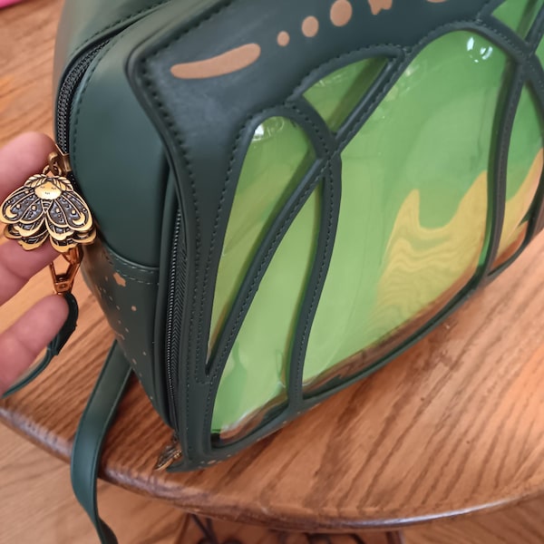 Itabag,green Vegan Leather Bag Lantern ,ita Backpack Pin Display ...