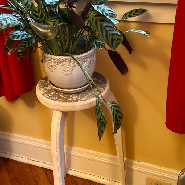 Flower, Plant Stand, Wood Table, Side Table, Plant Shelf, Gift for ...