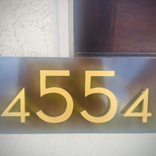 Modern Floating Aluminum House Numbers & Letters - 8 Sizes, Wall ...