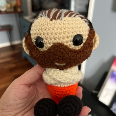 Tiny Hannibal Lecter Amigurumi Crochet Doll Silence of the Lambs Horror ...
