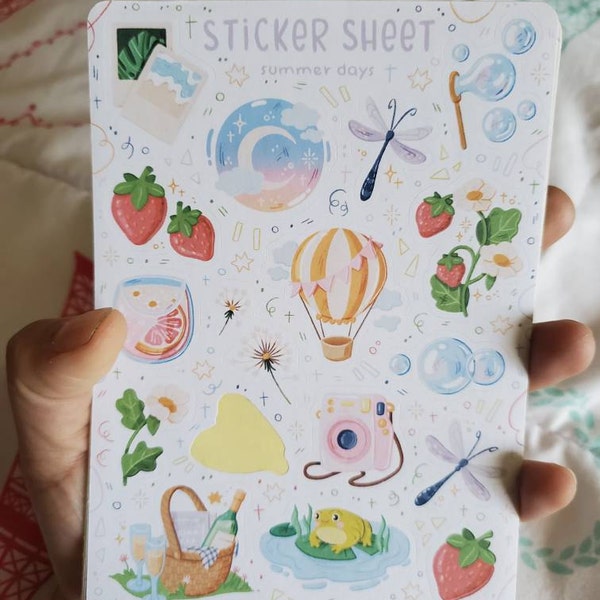 Sticker Sheet - Summer Days | Journal Stickers, Calendar, Planner ...