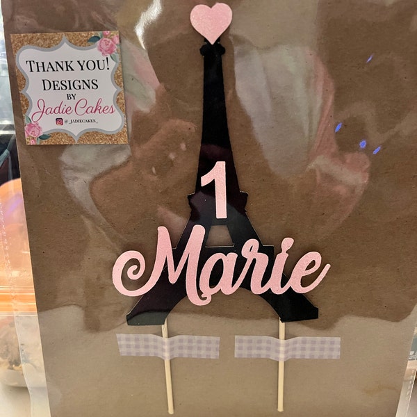Paris Cake Topper | Paris Party | Eiffel Tower Cake Topper | French ...