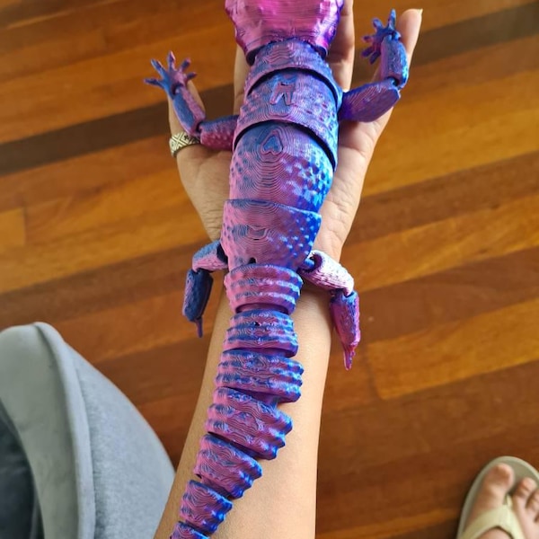 Leopard Gecko Digital .STL File for 3d Printing, Articulated Fidget ...