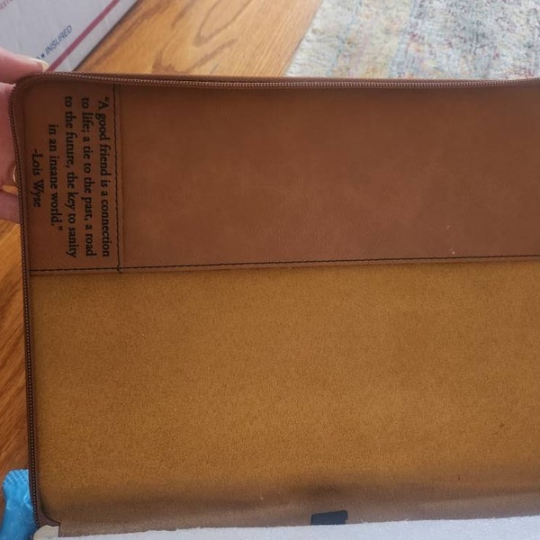Personalized Refillable Portfolio Custom Portfolio With Zipper Custom Leather Portfolio