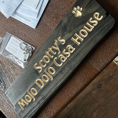 Personalized Rustic Carved Outdoor Sign With Mountains and Trees ...