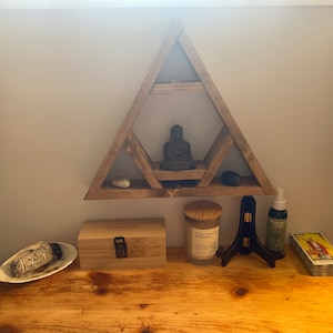 XL Altar, Triangle Altar, Altar Shelf, Floating Altar, Wooden Altar ...