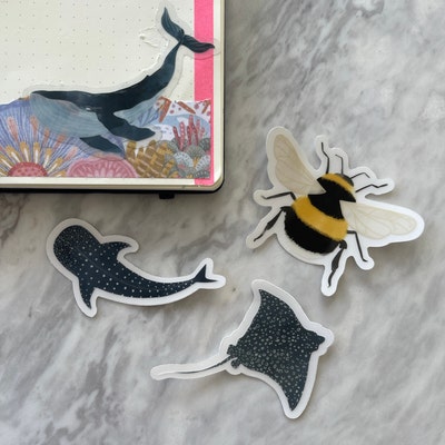 Transparent Whale Shark Sticker Clear Whale Shark Sticker Waterproof ...