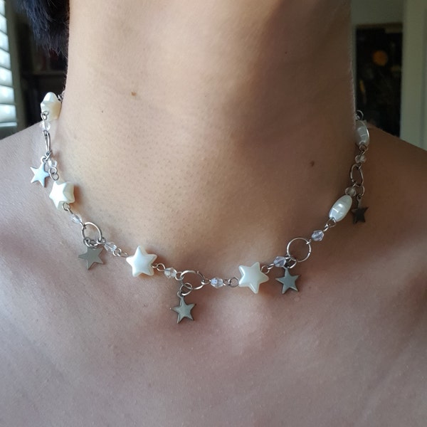 PIERCED 2 Stainless Steel Chainmaille Choker Necklace Goth Alternative ...