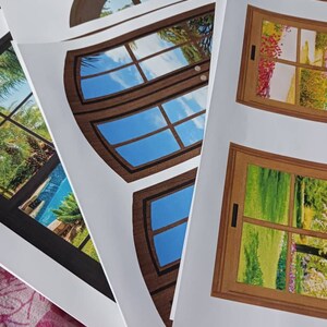 BROWN Window STICKER SETS 1:6 Scale Brown Window Sets for 11.5 Sized ...