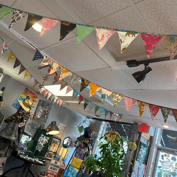Colorful, Cotton, Boho Bunting, Flags, Pennant Banners Garland for ...
