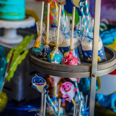 Shark Cake Pops, 12 Cake Pops, Individually Wrapped, Birthday, Baby ...