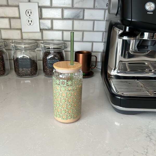 Avocado Glass Cup, Cute Avocado Fruit Can Glass, Trendy Iced Coffee ...