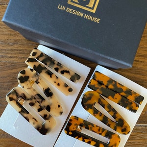 Sapphire Large Acetate Tortoise Shell Jaw Hair Clip | Etsy