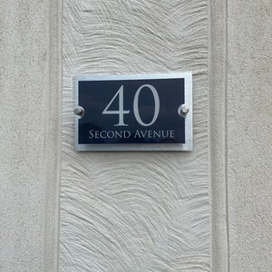 K Smart Sign modern house signs plaque door number street | Etsy