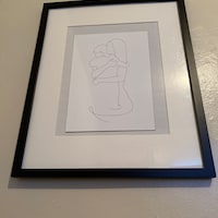 Intimate Art, Couple Kiss Line Art, Romantic Wall Art, Romance Art ...