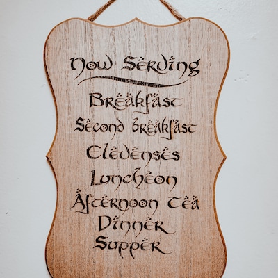 Scratch and Dent Sale Hobbit Daily Meals Engraved Plaque/sign. Very ...