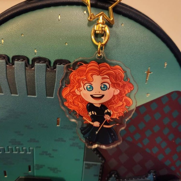 Keychains Disney Princesses Acrylic Charms Cute Gifts Heroines Ariel ...
