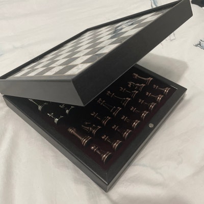 16.5 Inch Luxury Chess Set Large Marble Patterned Chess Personalized ...