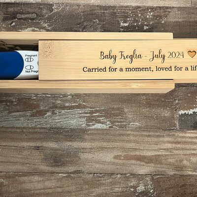 Engraved Pregnancy Announcement Box Baby Announcement Personalized ...