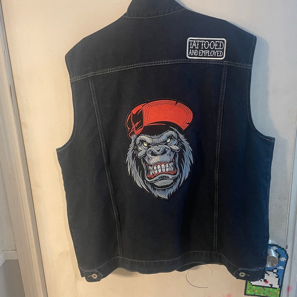 Skeleton Rock on Hands Large Patch, Horns Up, Biker's Embroidered Back ...