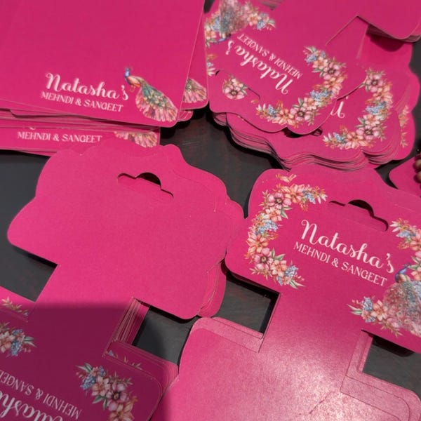 Custom Bangle Holder Card | Bracelet Card | Bangle Favour | Bangle Bar ...