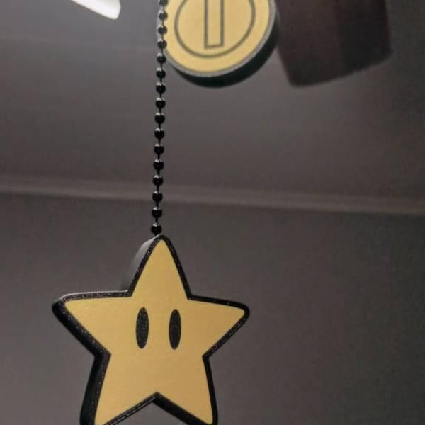 Mario Ceiling Fan Pull | Mario Bedroom | Super Home Decor | Super Star ...