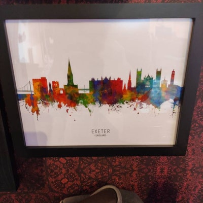 Exeter Skyline England Cityscape Painting Art Print Poster CX - Etsy