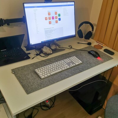 Gray Desk Pad/ Felt Mat / Laptop Mat / Desk Mat / Different Sizes Mat ...