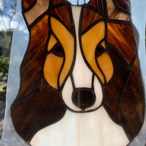 Sheltie Handmade Stained Glass Suncatcher - Etsy
