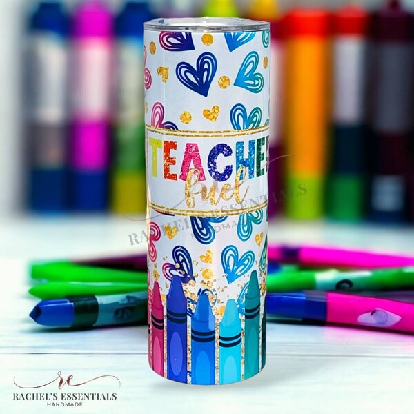 20oz Skinny Tumbler Design Sublimation Template Teacher, Teacher Png ...