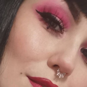 Spider Web Septum Nose Ring, Arachnid, Halloween, Witch, Witchy, Gothic ...