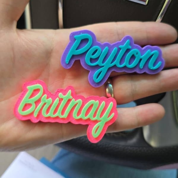 Personalized Name Magnet: 3D Printed Two-color Custom Magnet - Etsy